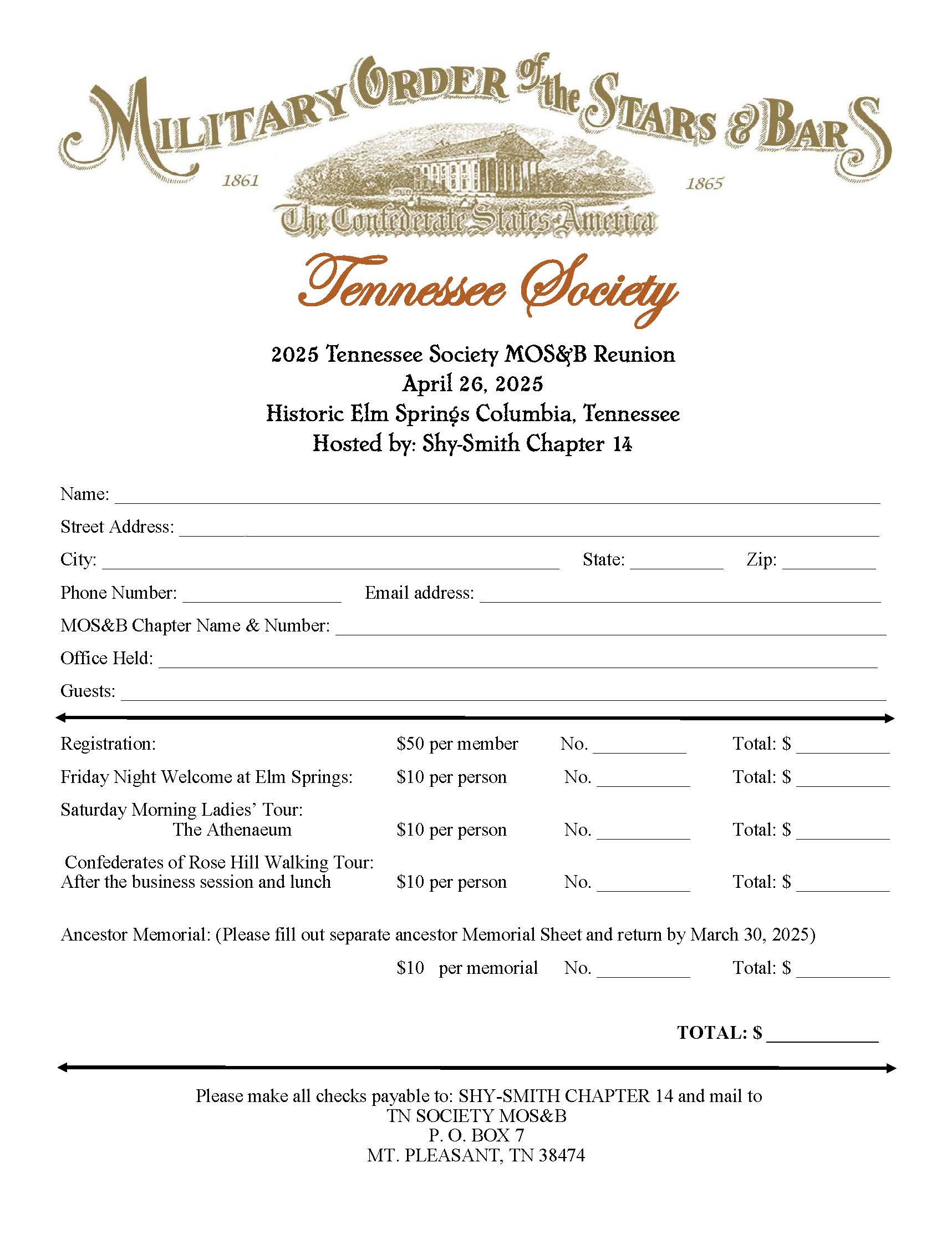 TN Society Military Order of the Stars and Bars – The fraternal ...